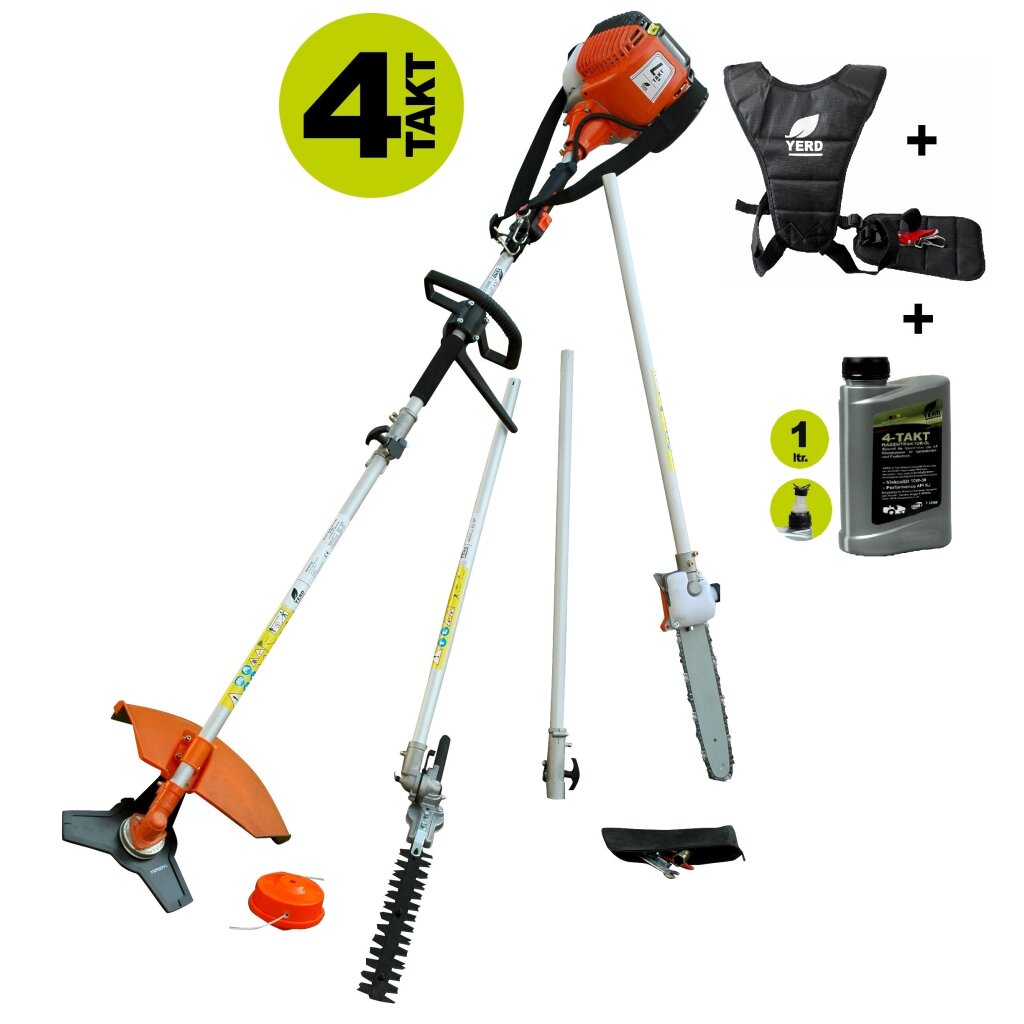 YERD 5in1 Multi Tool 4-Takt Freischneider GARTEN SET 2 versch ...